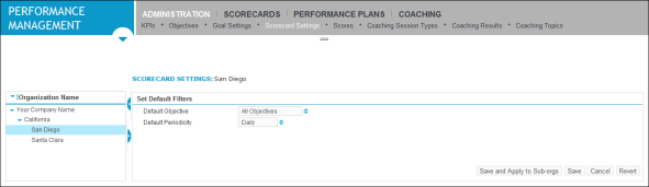Configure Scorecard settings